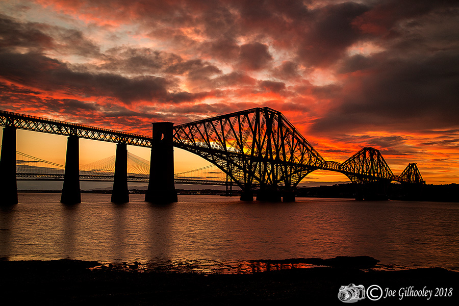 Sunset at Forth Bridge Joe Gilhooley Photography
